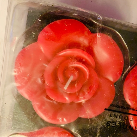 Accents | 6 Large Floating Red Rose Candles Nwt | Poshmark